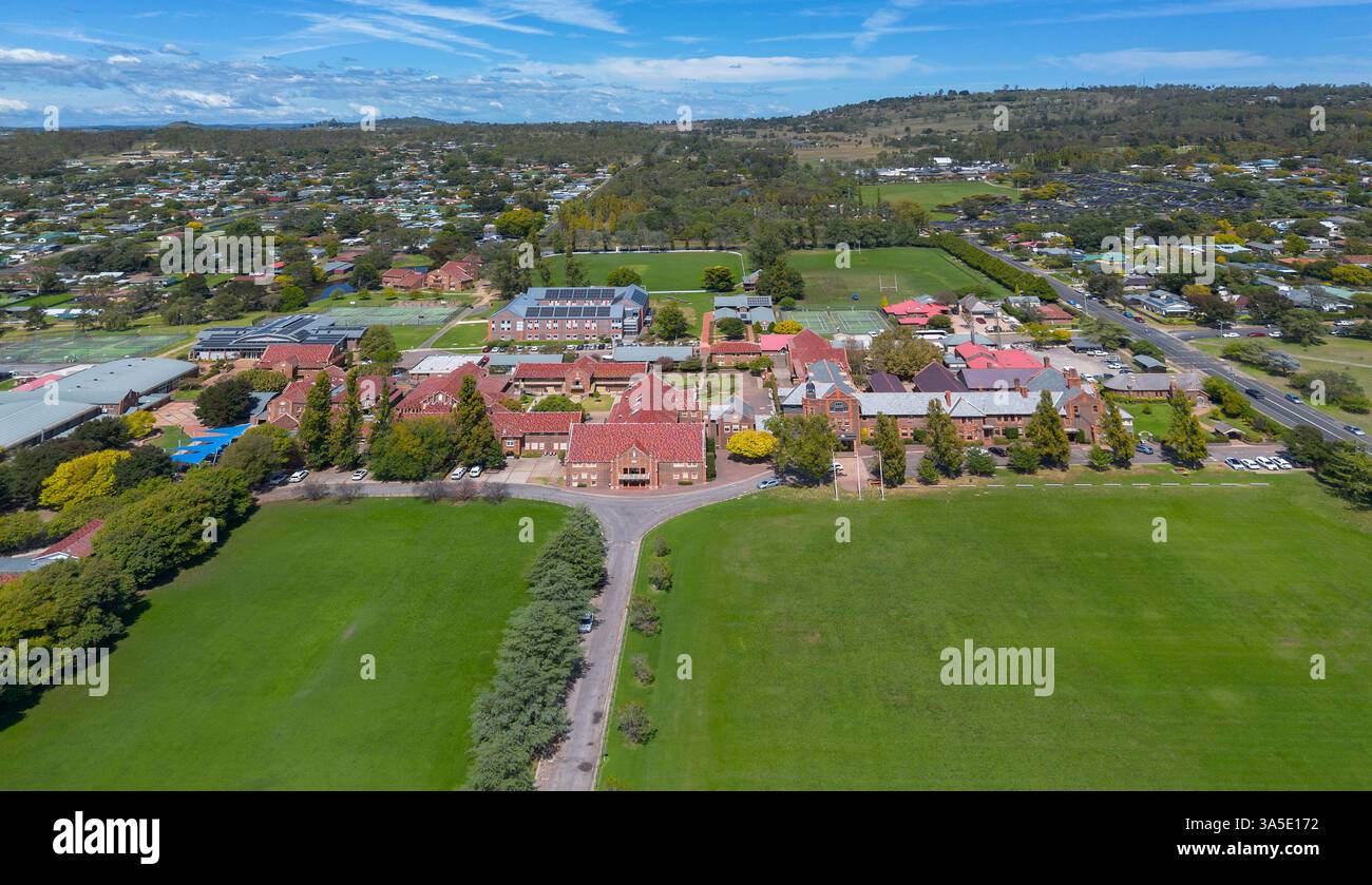 Aerial view of The Armidale School in Armidale, New South Wales ...