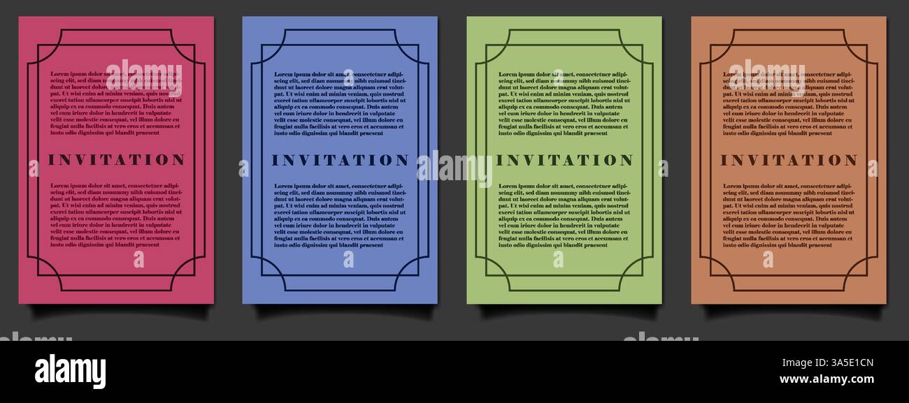 Simple pattern invitation card template elegant background vintage ...