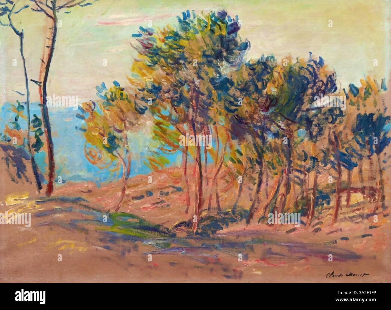 Fir trees at Varengeville, 1882 (Painting) by Monet, Claude (1840-1926 ...