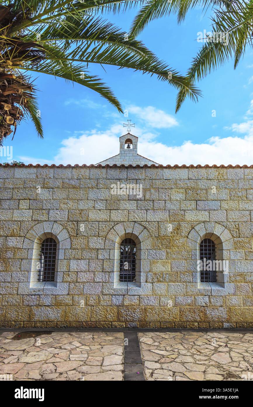 Cosy small church yard on Lake Kinneret, Israel, Asia Stock Photo - Alamy