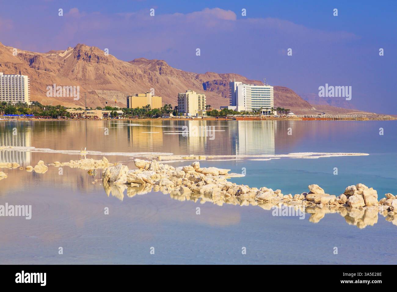 The evaporated salt acts over a water surface beautiful patterns ...