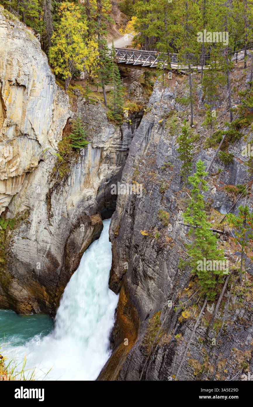 The magnificent waterfalls of Canada. Sunwapta Rough Waterfall ...