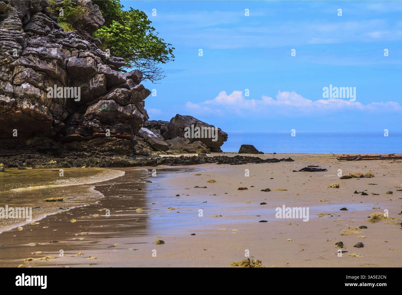 Rest of the Andaman Sea. Rocks of the island in the shallow waters and ...