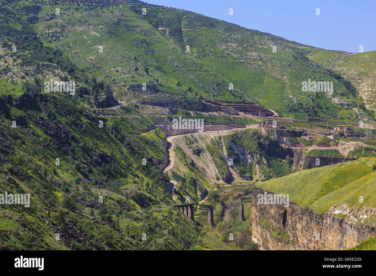 Israel's border with Jordan about the hot springs of Hamat Gader Stock ...