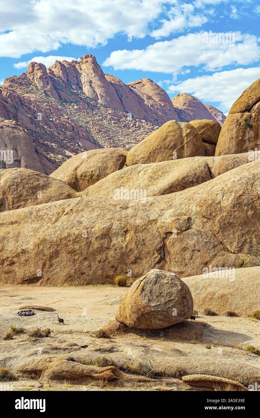 Magnificent stone brownish-orange Spitzkoppe remains of coarse-grained ...