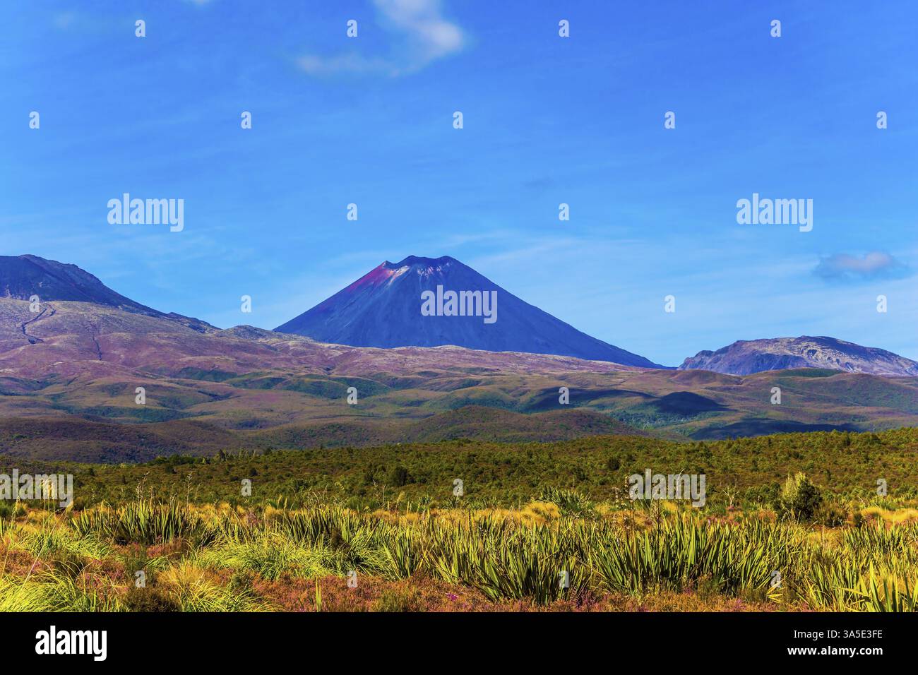 Magnificent and picturesque volcanic massif of Tongariro Park ...
