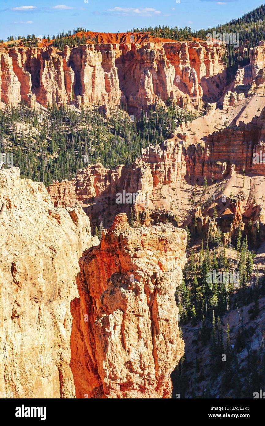 Bryce Canyon in the USA. The natural amphitheater created by erosion ...