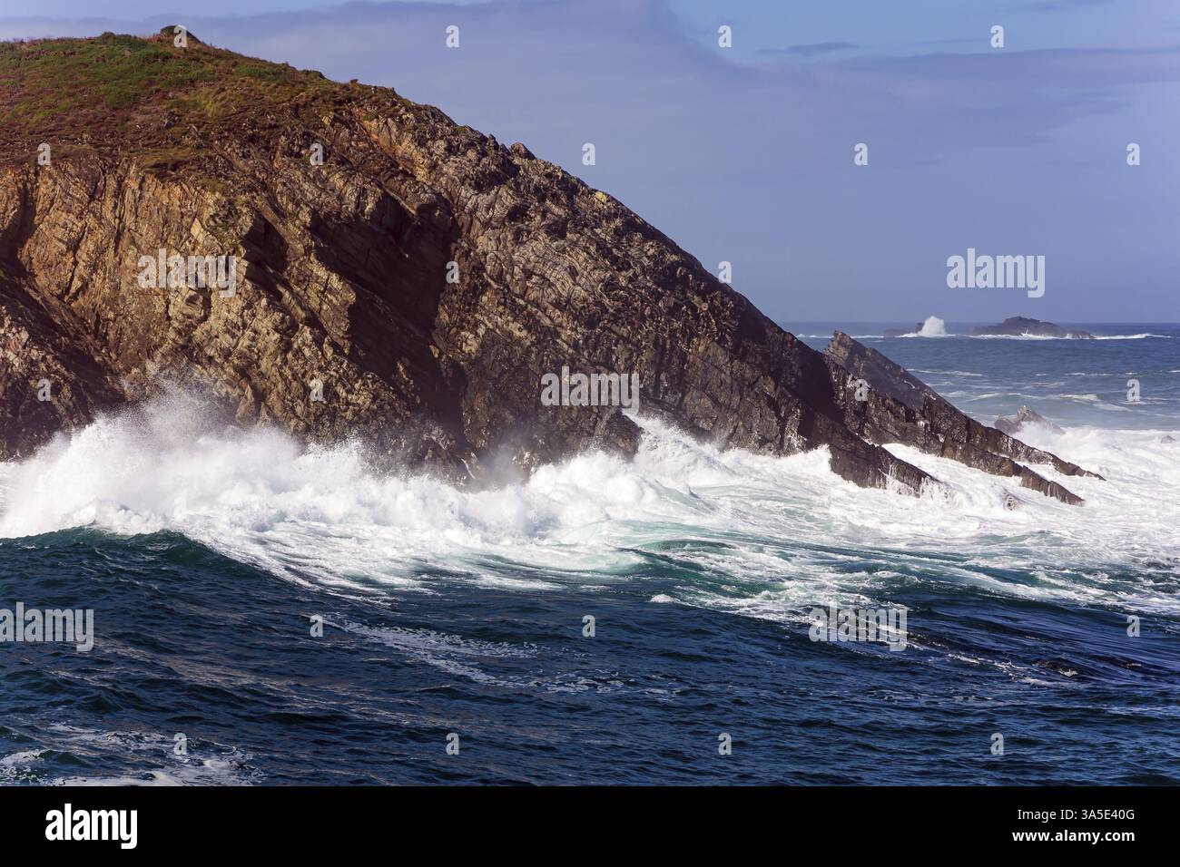 Magnificent Atlantic Ocean. Picturesque fishing port of the city of ...