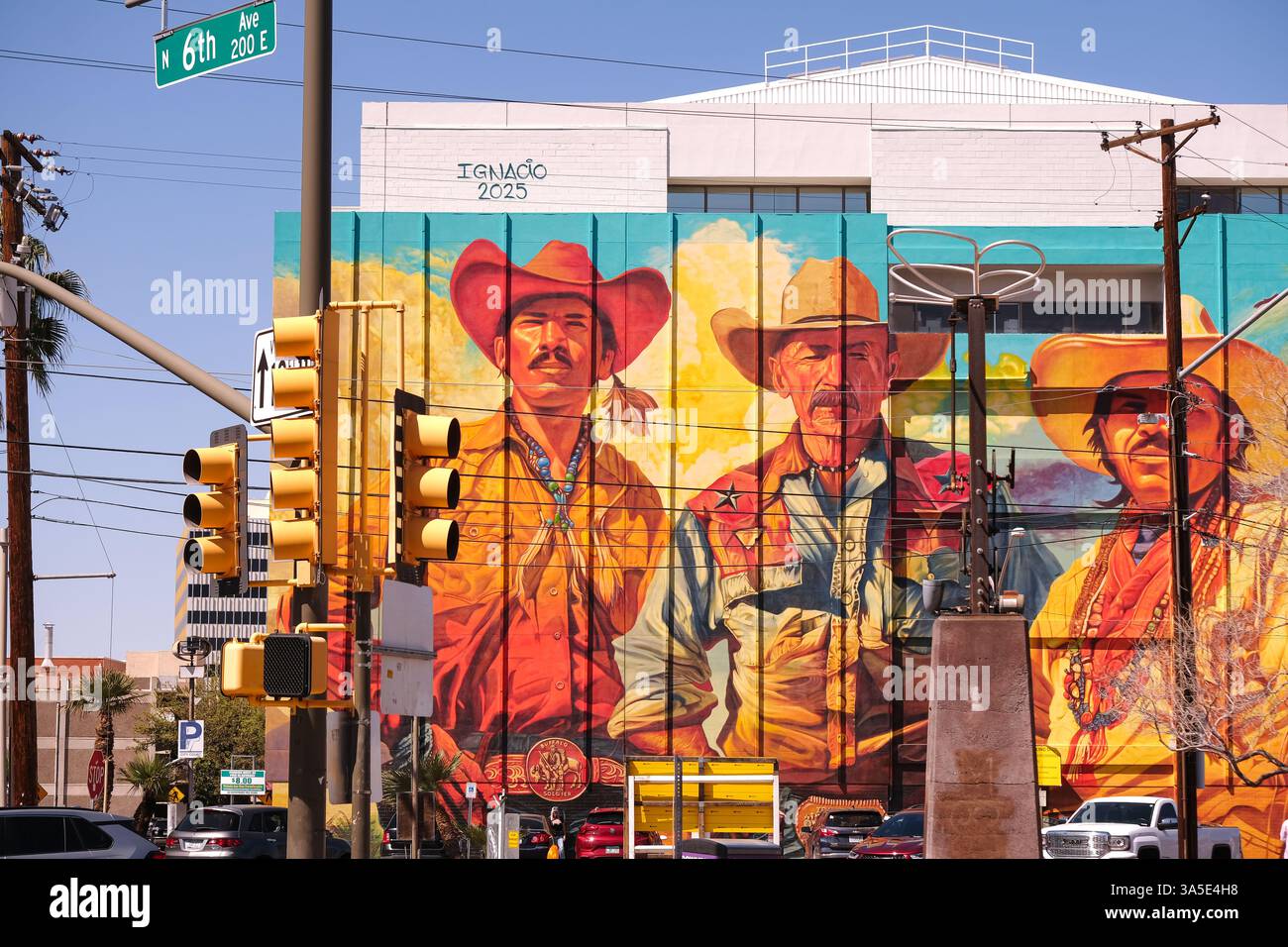 Colorful mural celebrating 100 years of the Tucson Rodeo, downtown ...