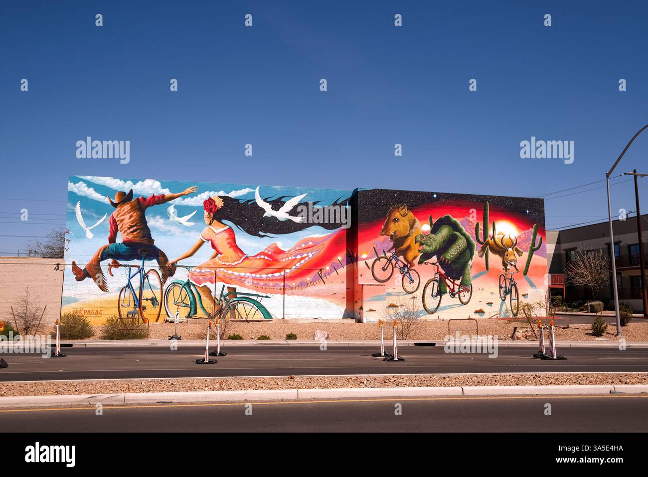 Colorful mural in downtown Tucson, Arizona, USA Stock Photo - Alamy