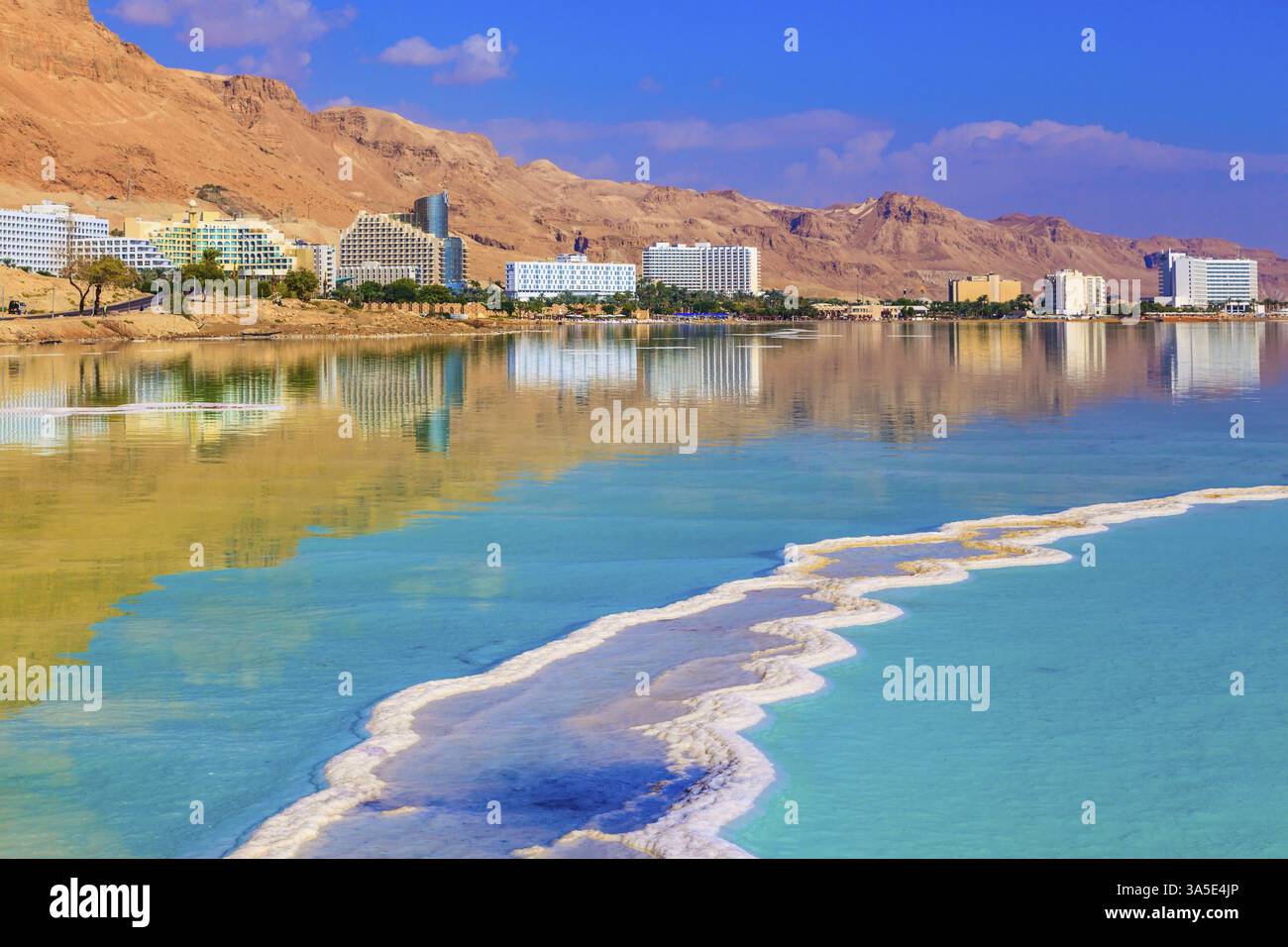 The evaporated salt acts over a water surface beautiful patterns ...