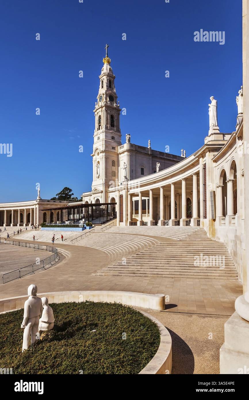 The magnificent cathedral complex and the Church. Portugal, City Fatima ...