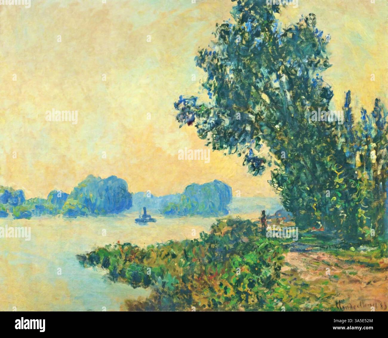 The towpath at Granval, 1883 (Painting) by Monet, Claude (1840-1926 ...