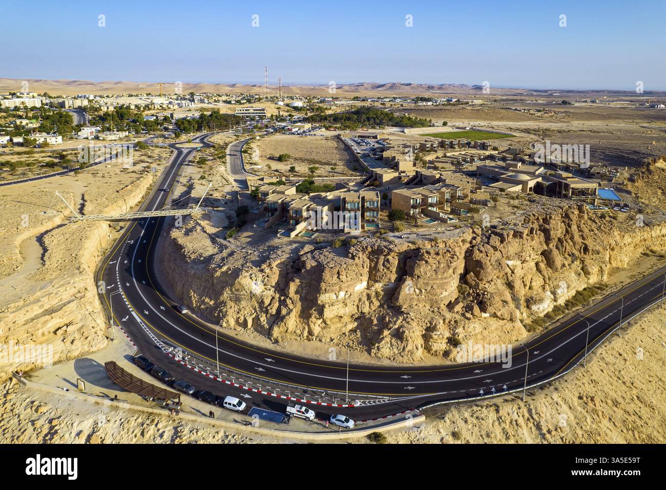 Israel. Mitspe Ramon is a city in the desert. Nice new highway around ...