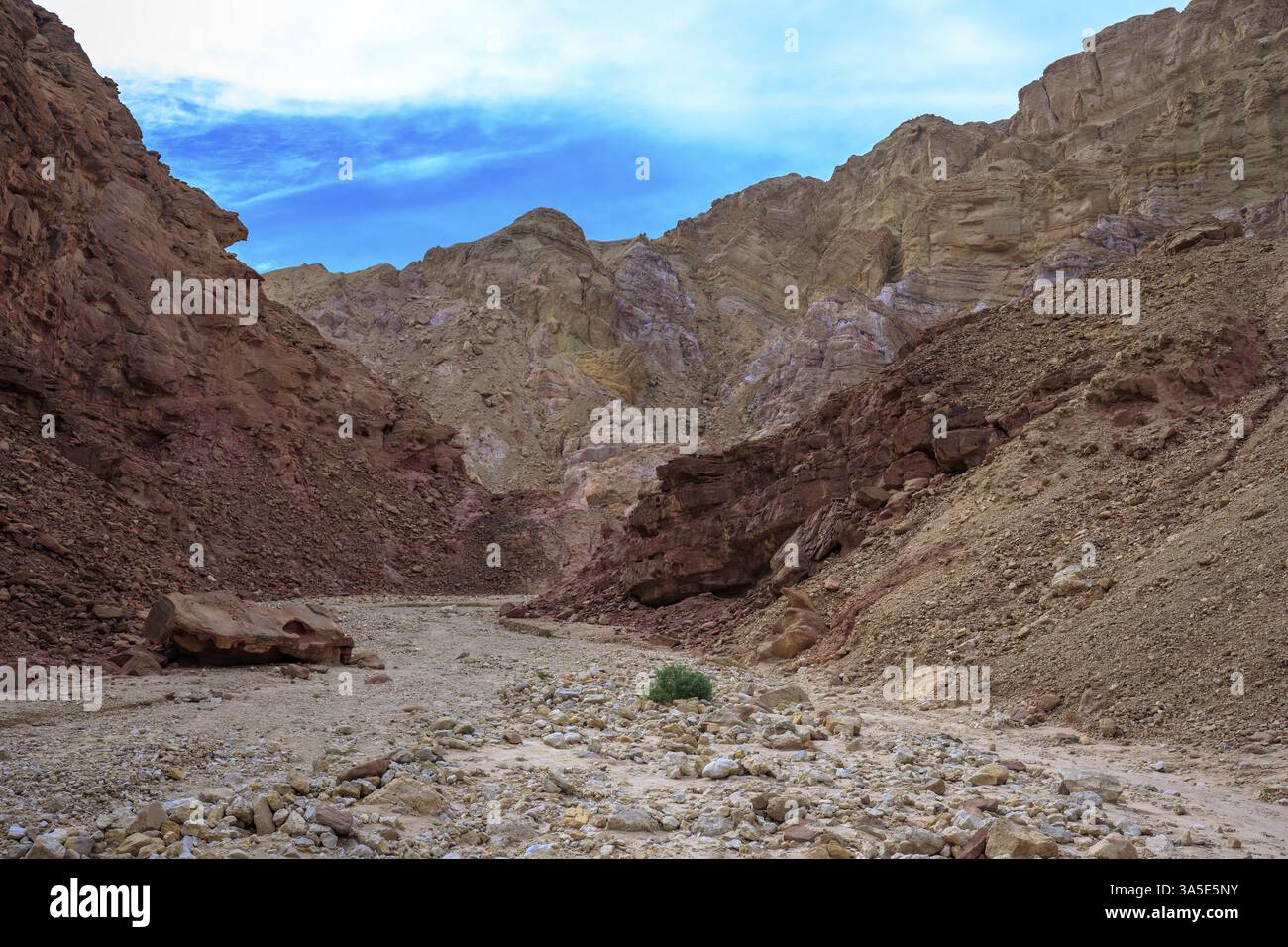 Dirt road in dry multicolored mountains of Eilat Stock Photo - Alamy