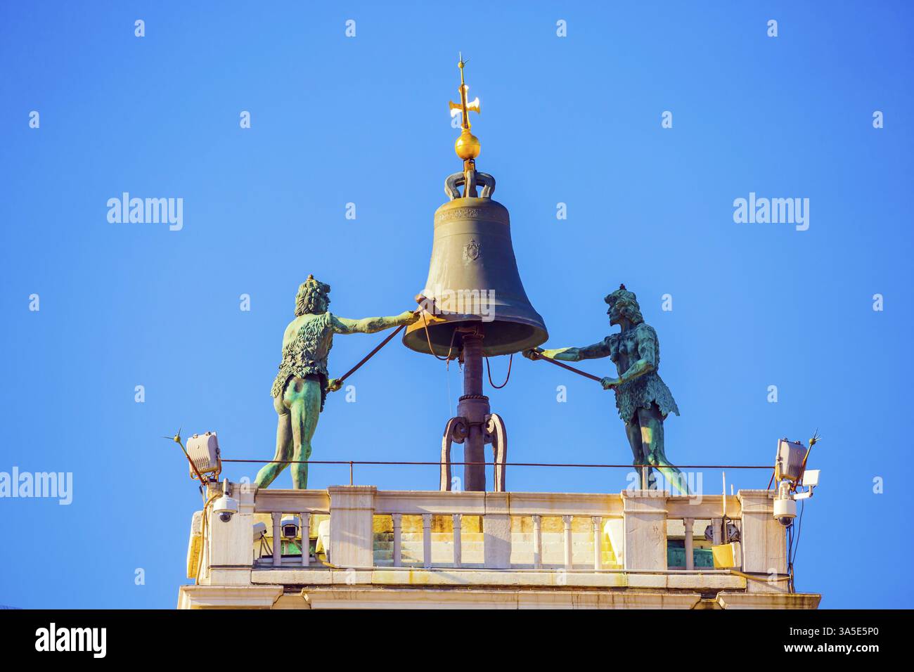 The tops of column are decorated with statue. San Marco Cathedral ...