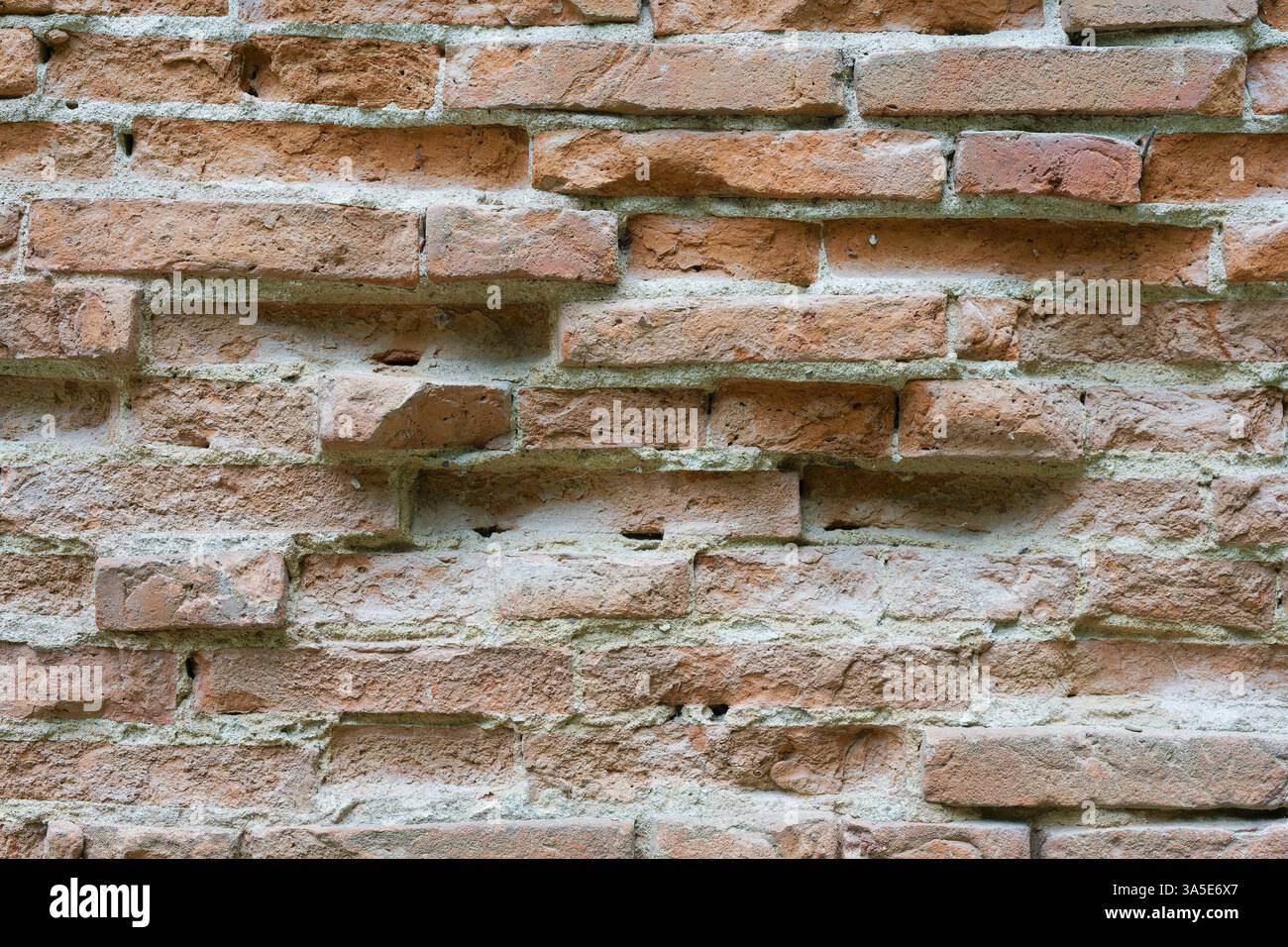 Old broken brick wall. detail, industrial, broken, textured, material ...