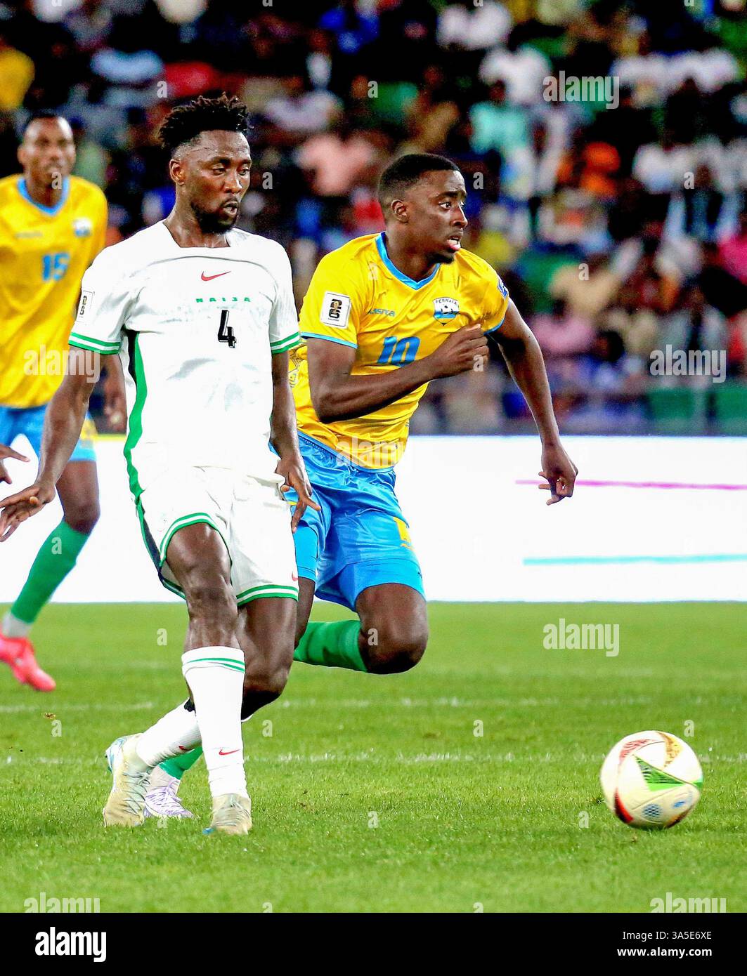 AMAHORO, RWANDA - MARCH 21:Wilfred Ndidi of Nigeria and Hakim Sahabo of ...