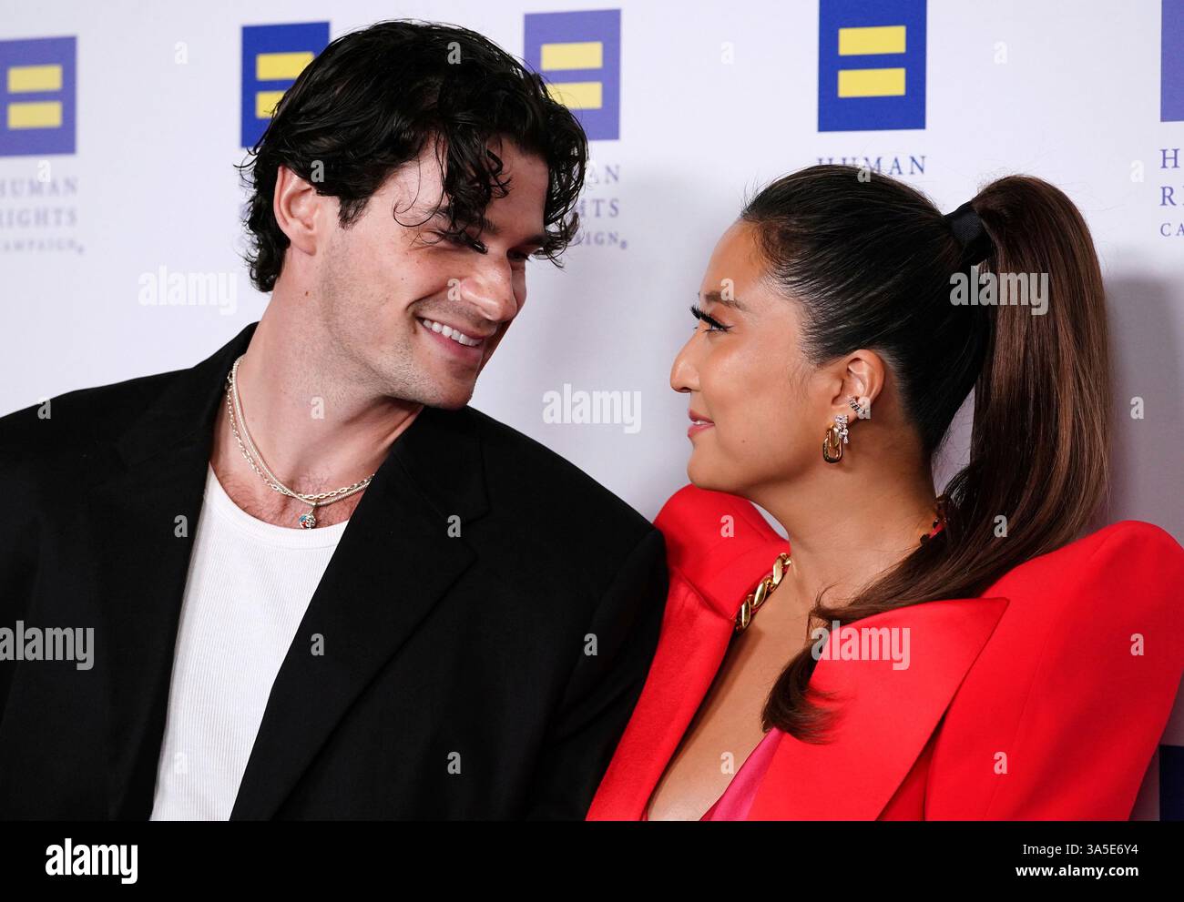 Ashley Park and Paul Forman arrive at the Human Rights Campaign's ...