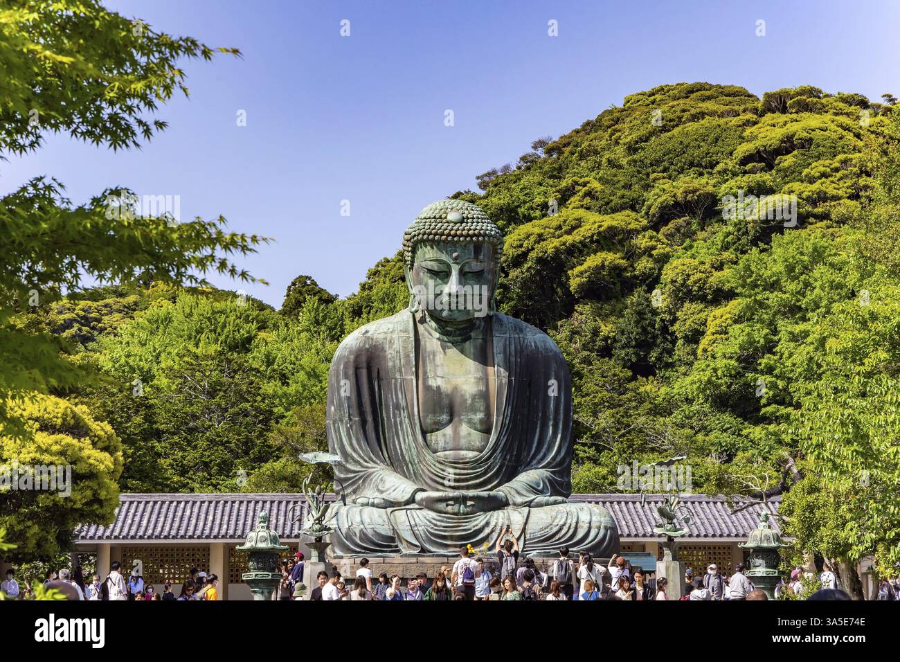 KAMAKURA, JAPAN - MAY 2, 2023: Sad Buddha Amida has become a symbol of ...