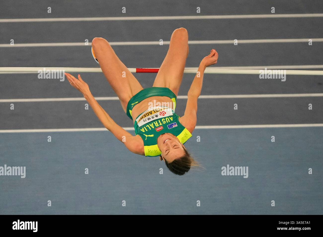 Nicola Olyslagers of Australia competes in the women's high jump at the ...