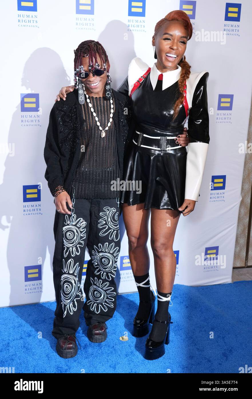 Dreamer Isioma, left, and Janelle Monae arrive at the Human Rights ...