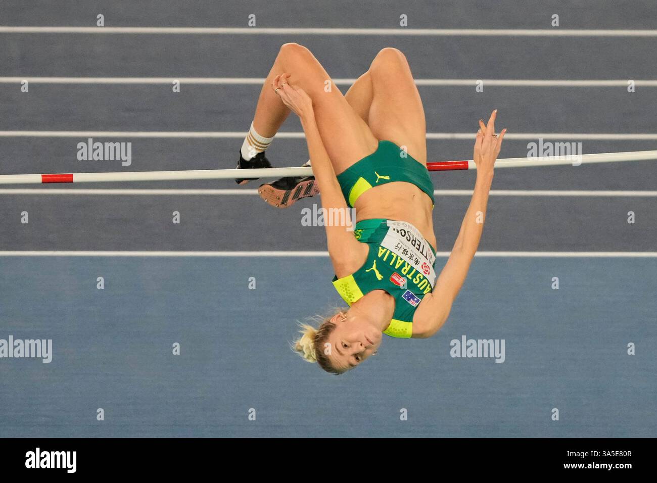 Eleanor Patterson of Australia competes in the women's high jump at the ...