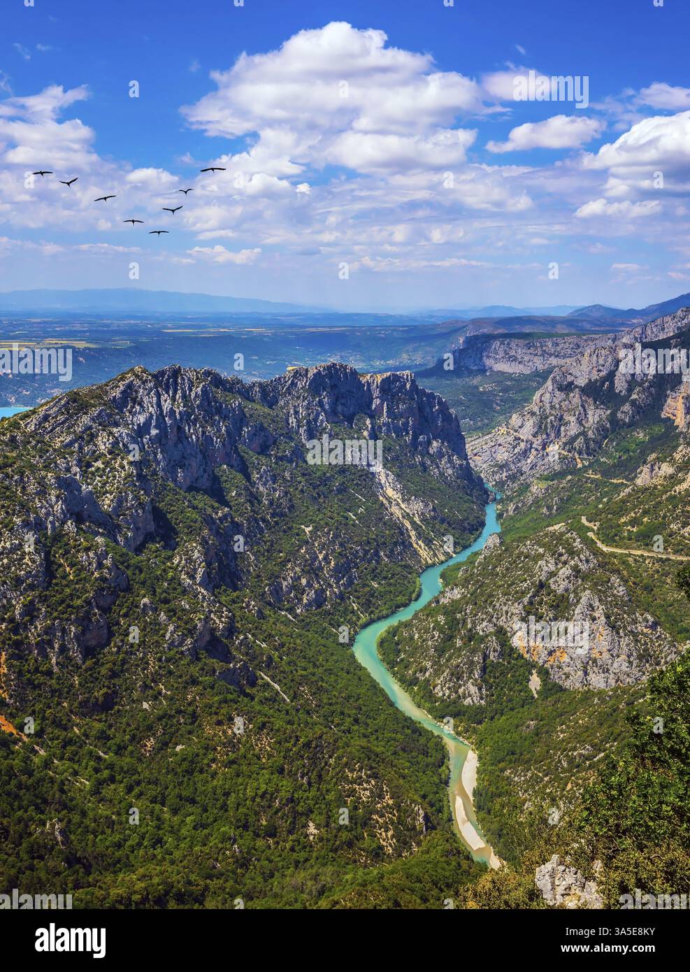 The largest alpine canyon Verdon spring. Canyon of Verdon, Provence ...