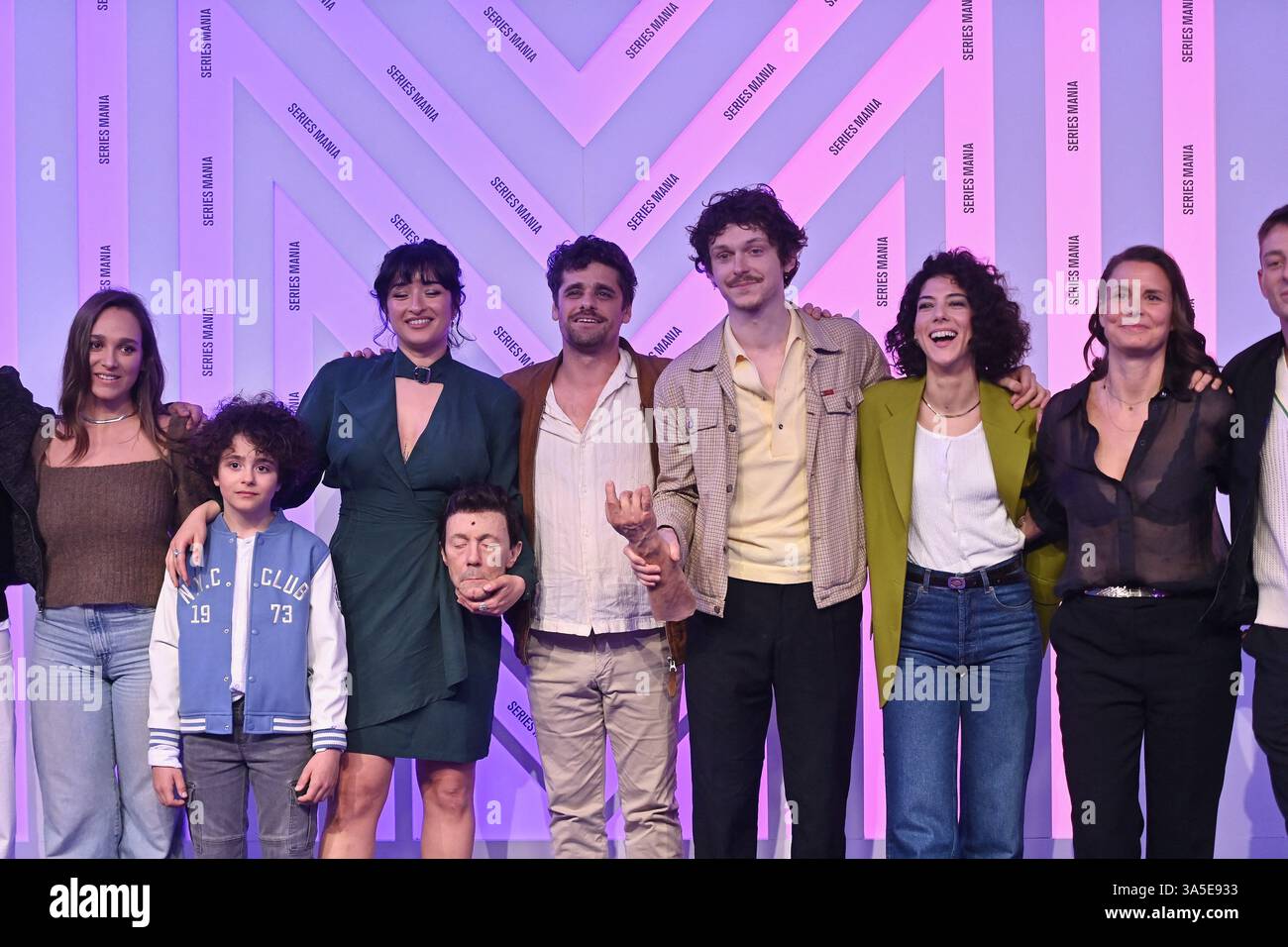 LA FAMILLE ROSE attends during the Series Mania Festival on March 22 ...