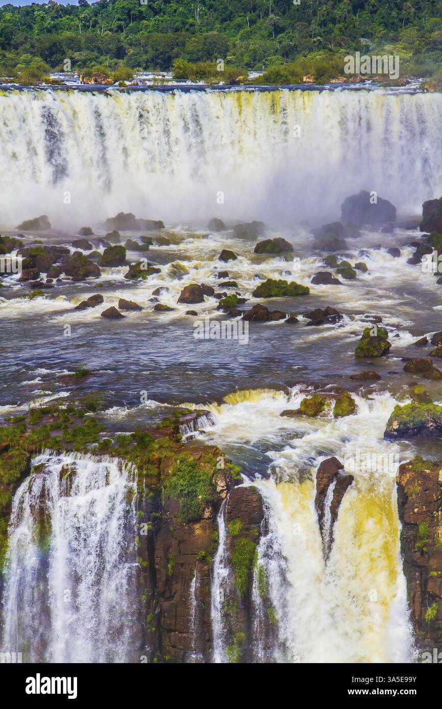 Iguazu Falls National Park - waterfalls on the border of Argentina ...