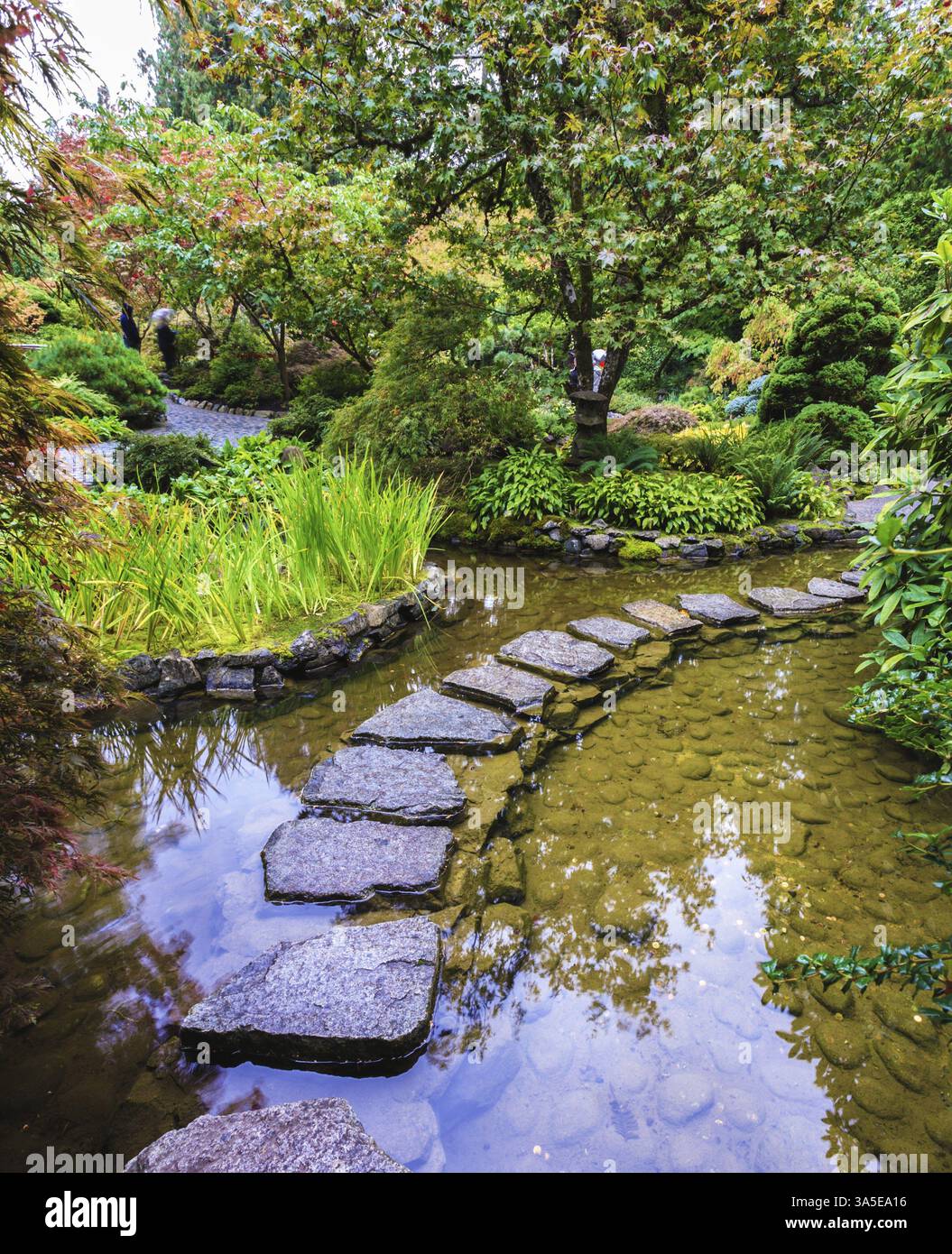 World masterpiece of landscape design. Decorative private garden in ...