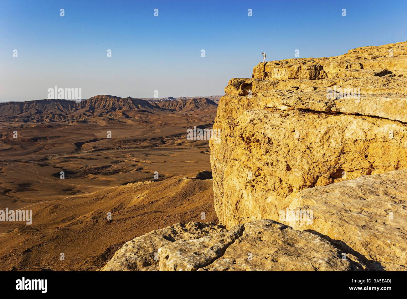 Magical sunset. Crater Makhtesh Ramon is an erosion crater in the Negev ...