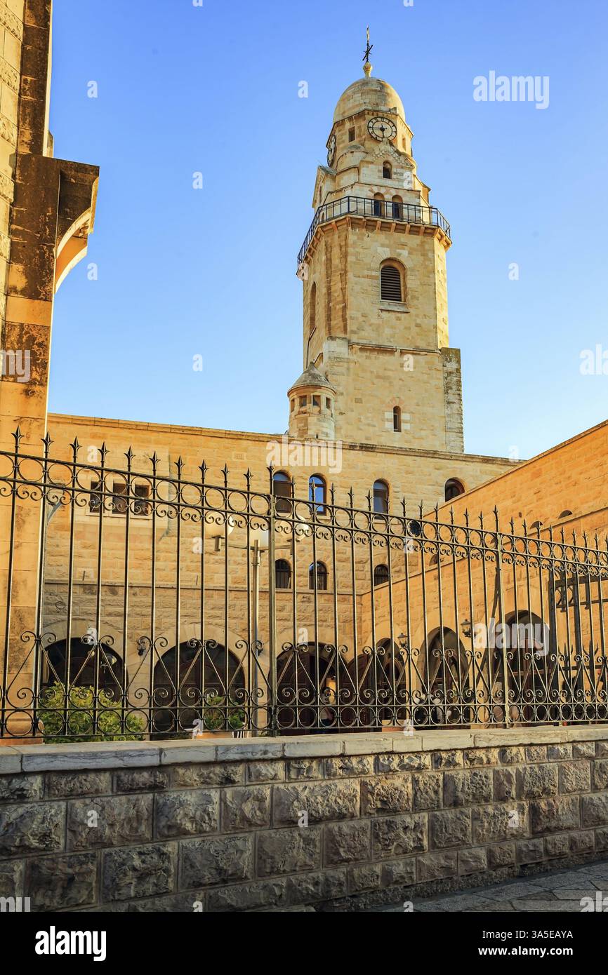 Jerusalem is the capital of Israel. Minaret surmounted by the Muslim ...