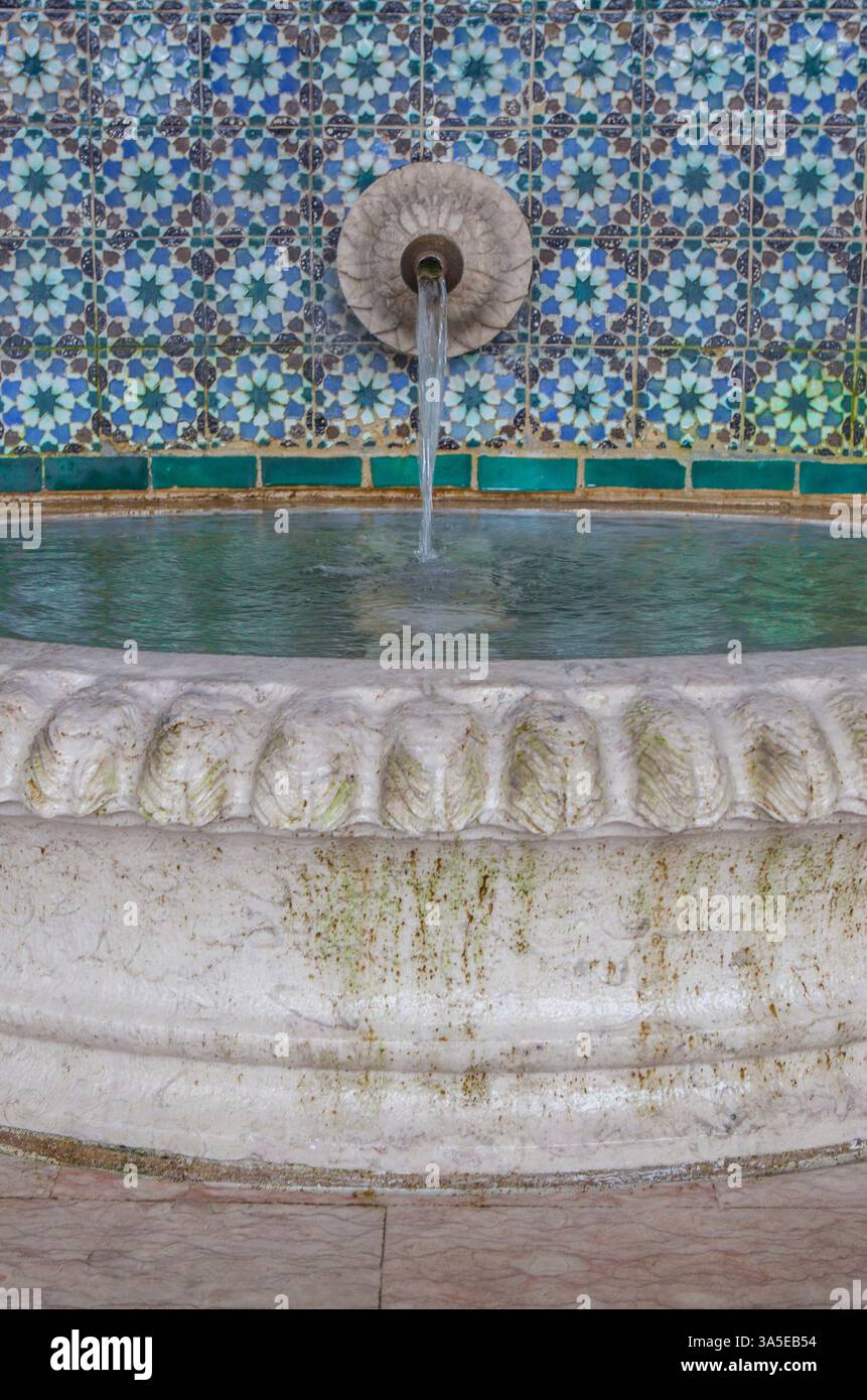 Moorish Fountain of Sintra, Portugal. Round spout and oval tank. Major ...