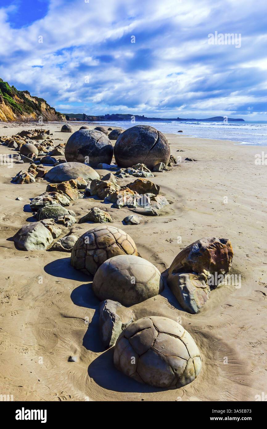 Low tide in the Pacific. Popular tourist attraction. Series of ...