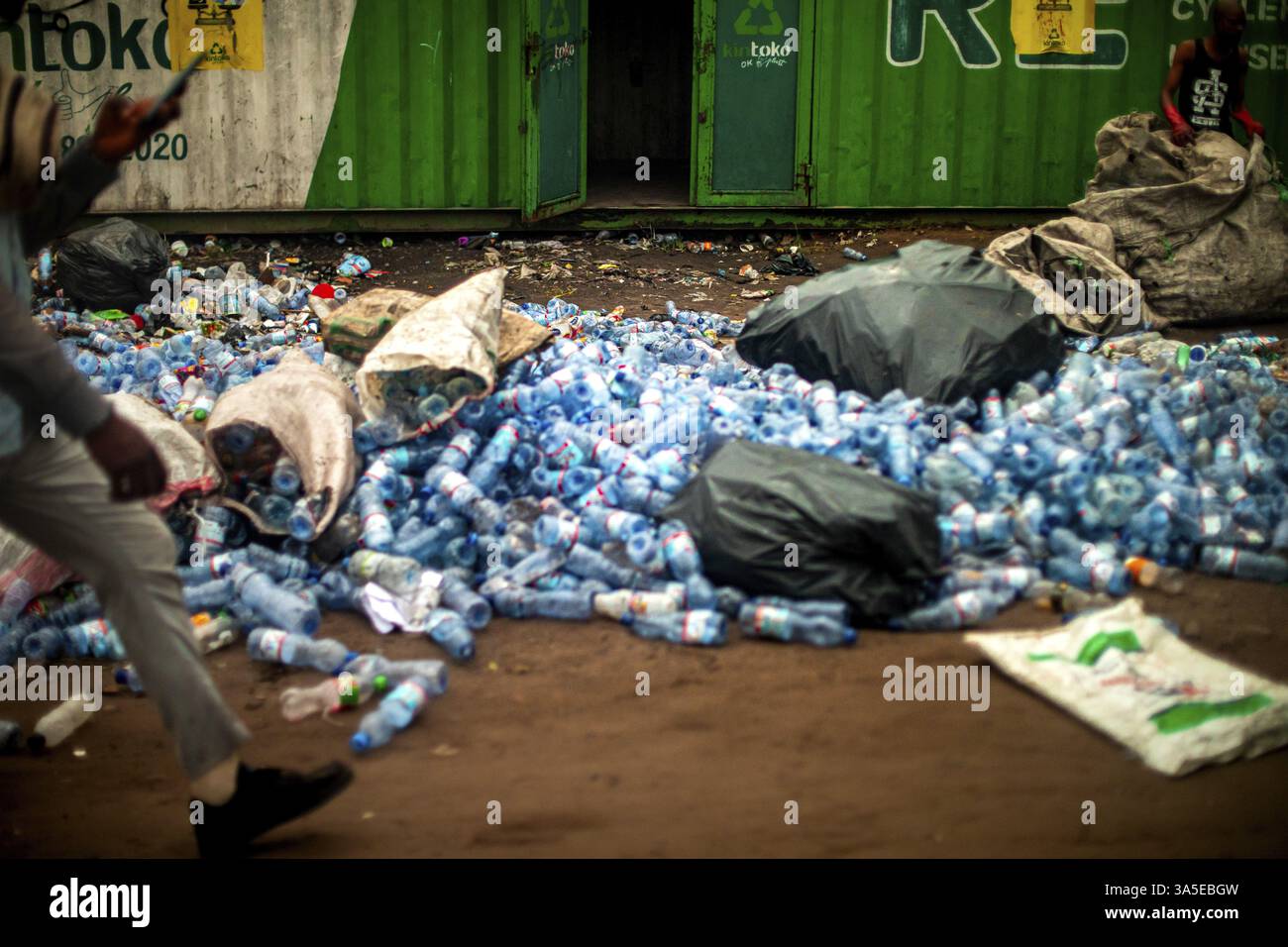 Plastic waste in Kinshasa, Democratic Republic of the Congo, DR Congo ...