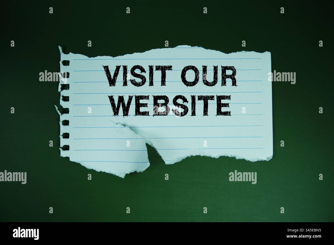 Visit Our Website text written on paper flat lay on green background ...