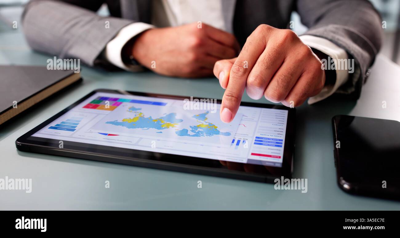 African American Data Analyst using Dashboard to Analyze Business ...