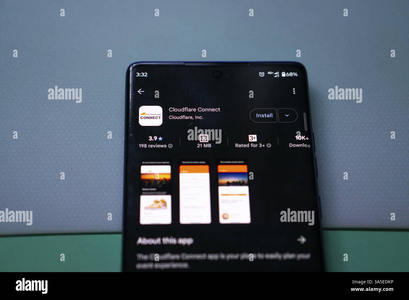 Cloudflare logo on screen. Cloudflare is an American content delivery ...