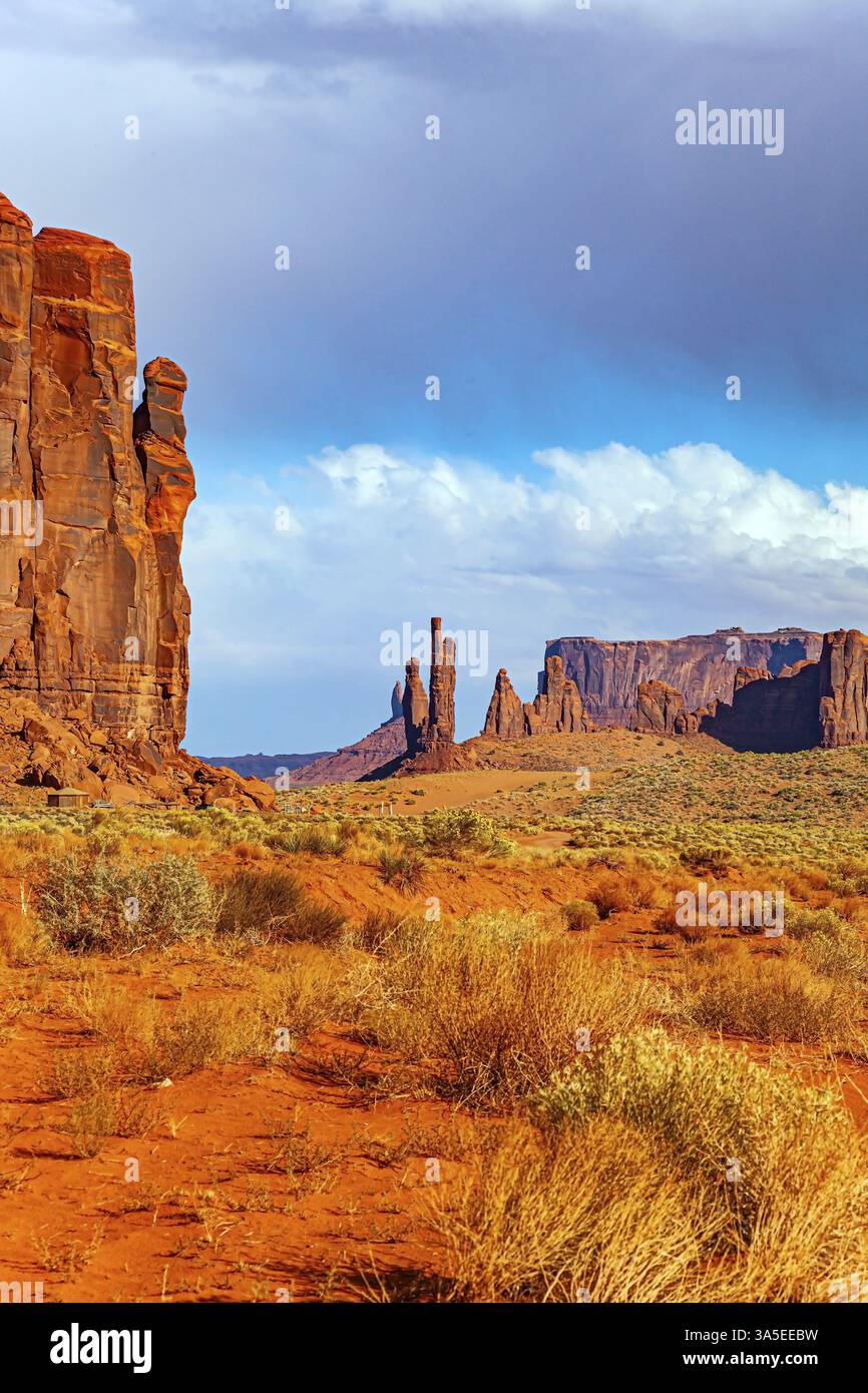 Navajo Indian Reservations. USA. Monument Valley Sentinel Mesa and ...