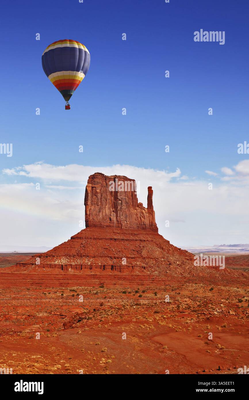 Fly over the valley one huge balloon. Navajo Reservation in Arizona and ...