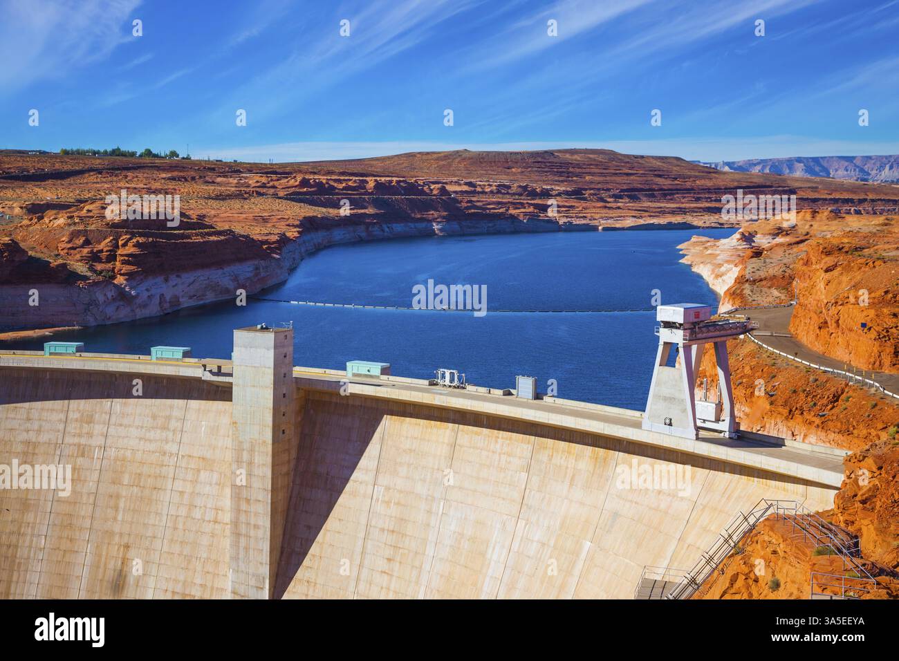 Glen Canyon Dam across the Colorado River. Humanity 's great creation ...