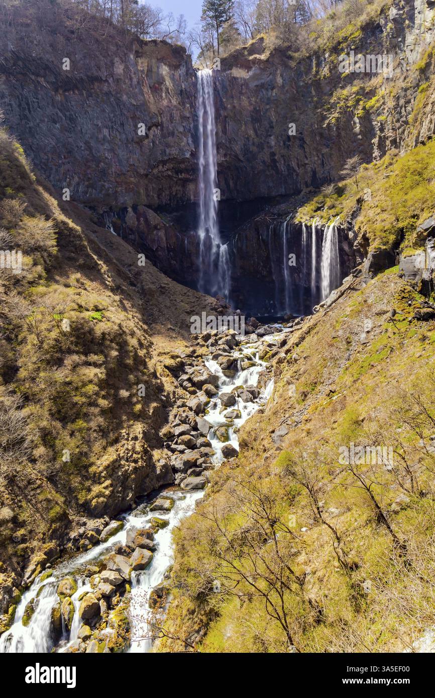 Spring in Japan. Kegon Falls is one of the most beautiful natural ...
