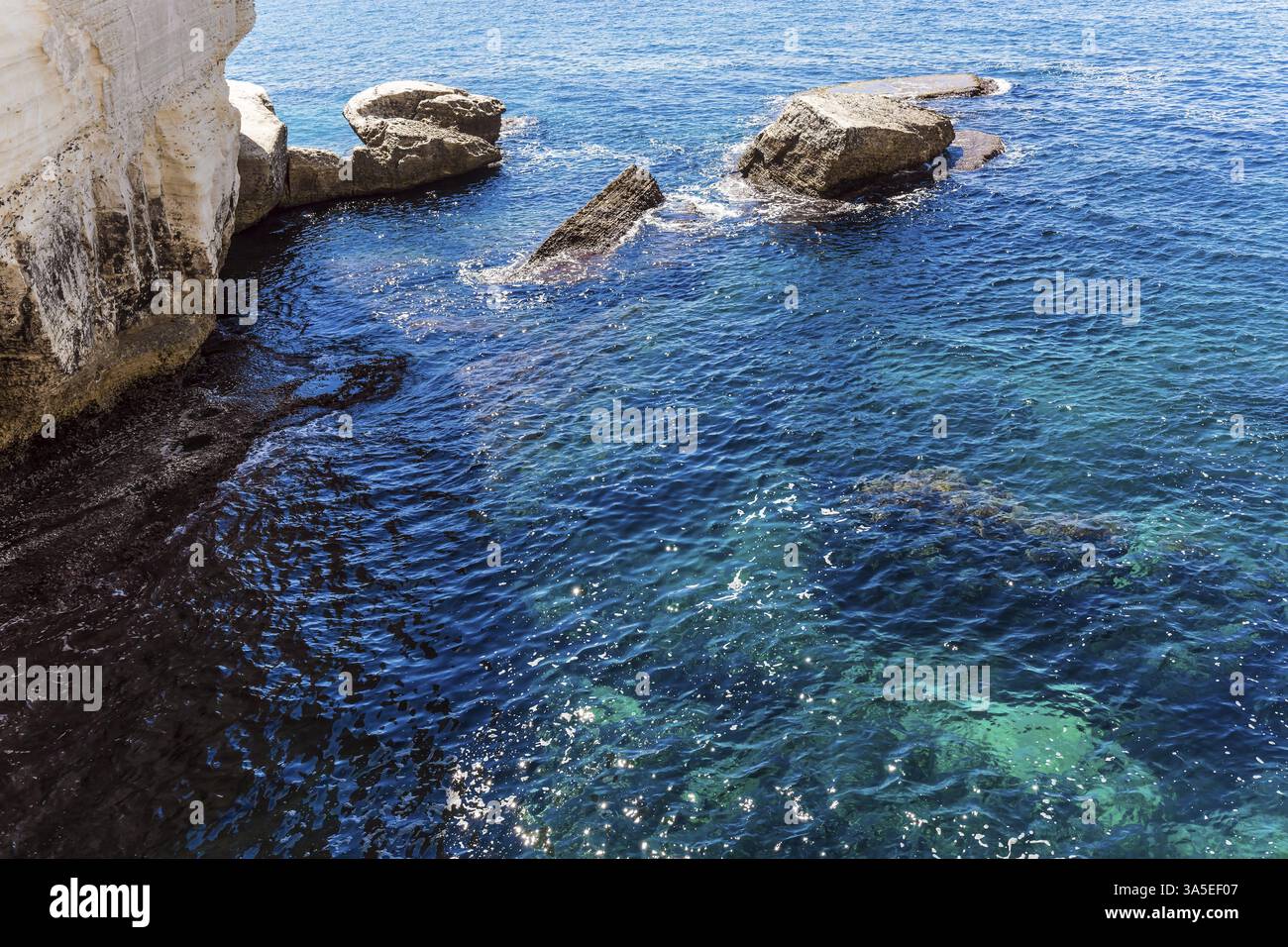 Grottoes Rosh - ha - Nikra - geological formation on the border between ...