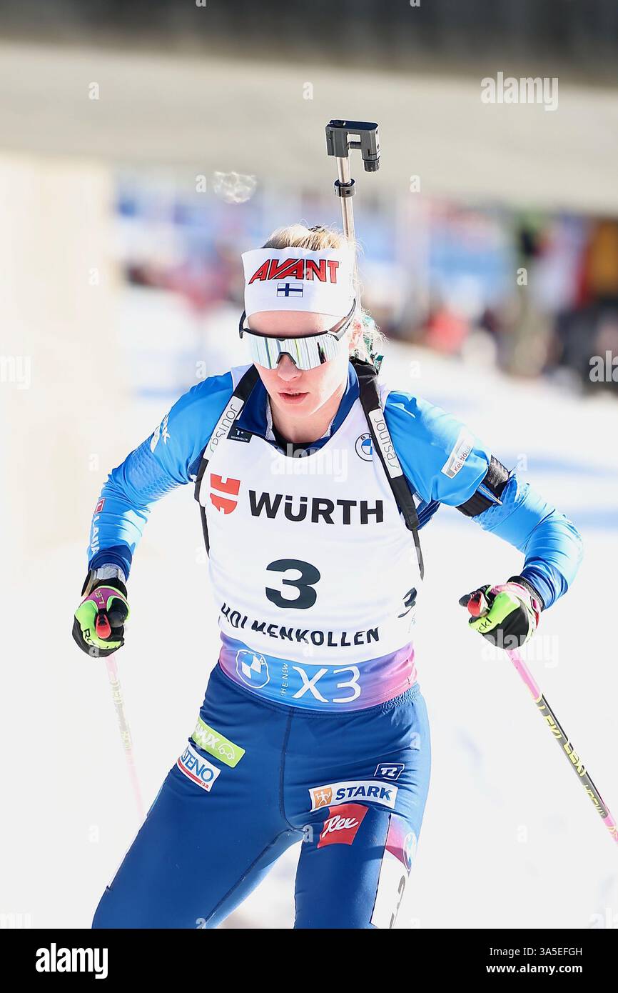 Suvi Minkkinen of Finland during the BMW IBU World Cup Oslo ...