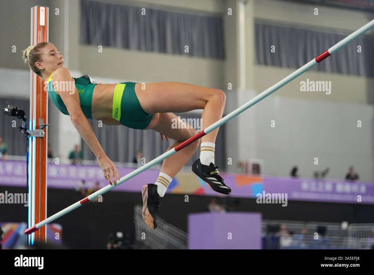 Eleanor Patterson of Australia competes in the women's high jump at the ...