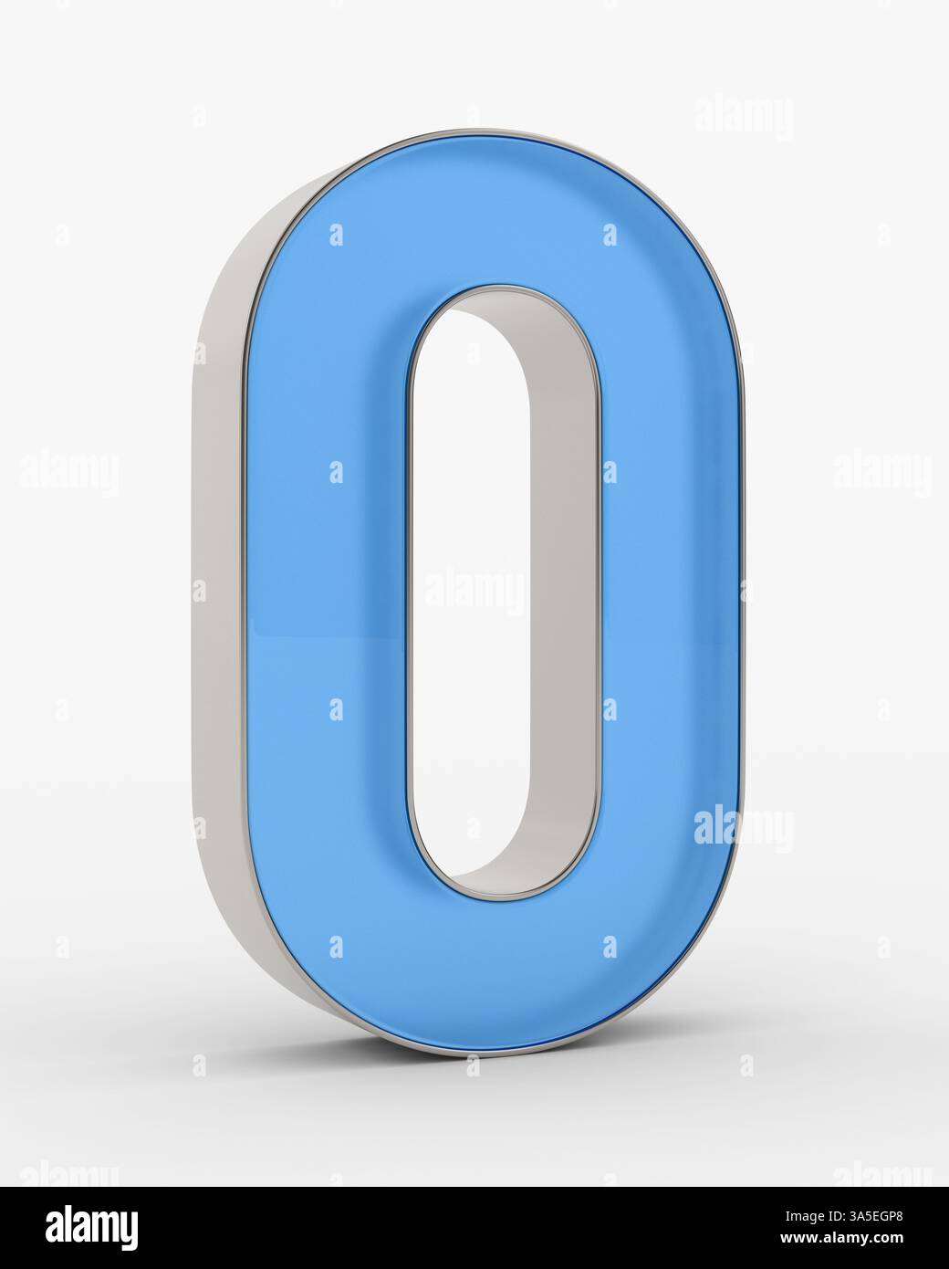 Number zero on white background. Isolated 3D illustration Stock Photo ...
