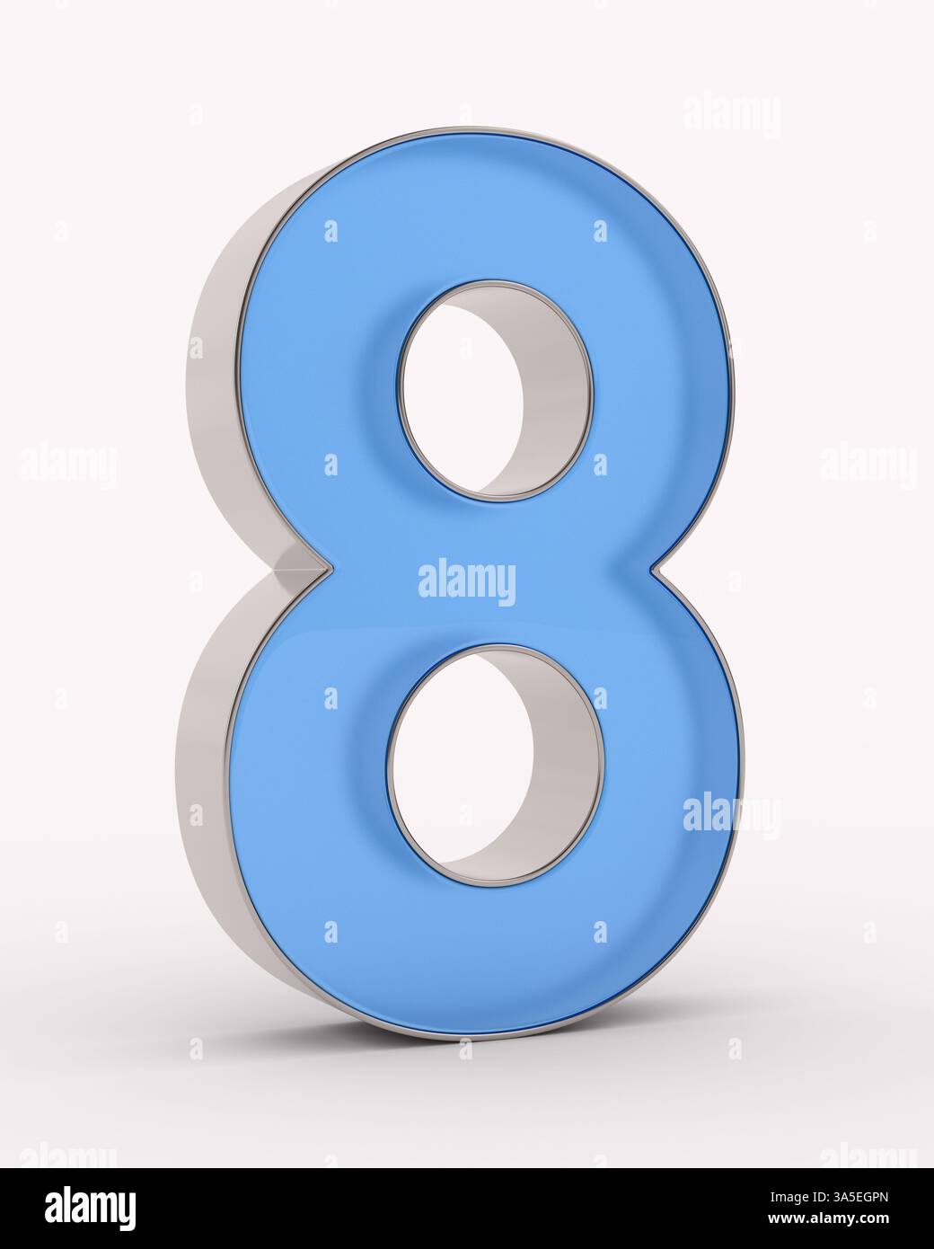 Number eight on white background. Isolated 3D illustration Stock Photo ...