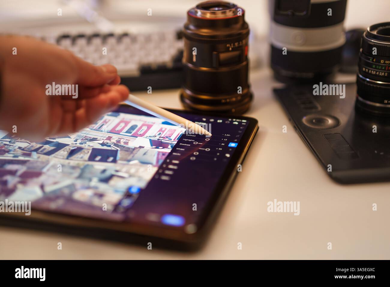 Poznan, Poland, 12/30/2025 Photo editing graphic tablet graphic ...