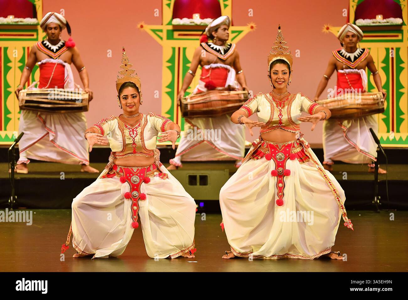 Viyana Cooray (R) and Umaya Karunasekara of the Sri Lankan community ...